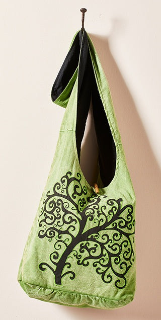 STONE WASHED TREE OF LIFE SHOULDER BAG – ethically gifted